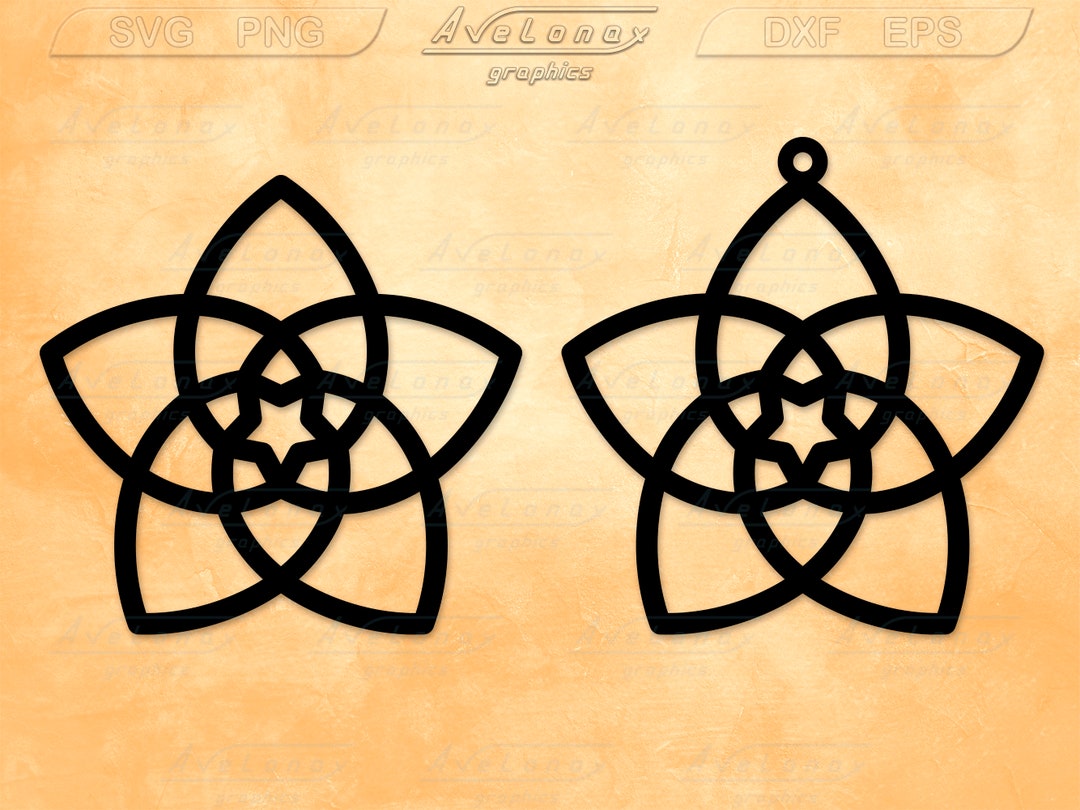 Venus Flower Svg, Venus Star Necklace Svg, Sacred Geometry Earrings Cut ...