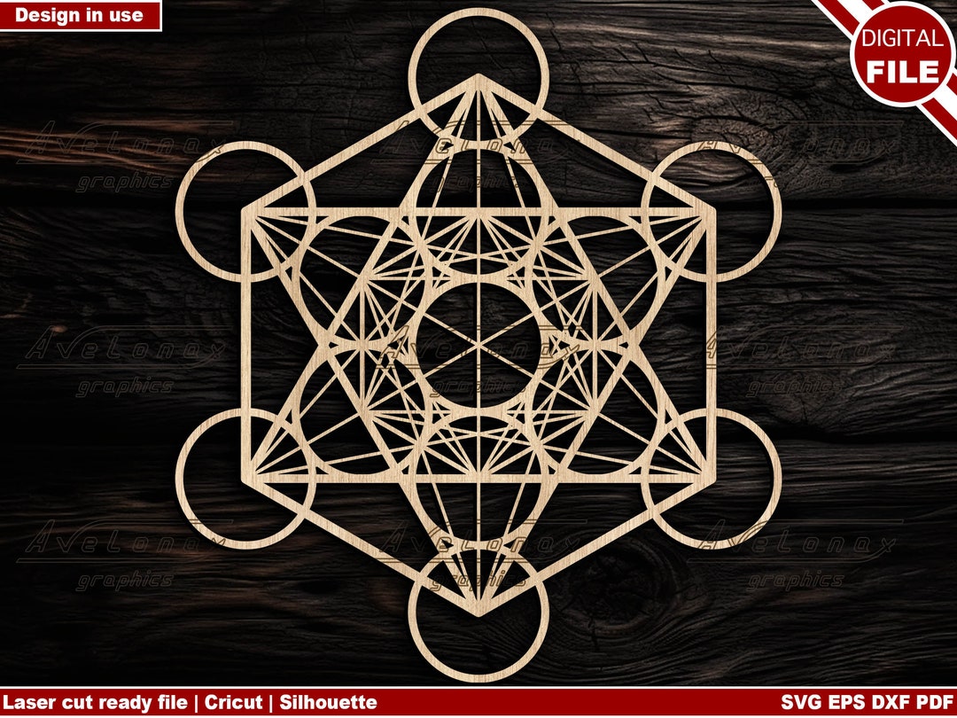 Metatron's Cube Svg, Sacred Geometry Digital File, Metatrons Cube ...