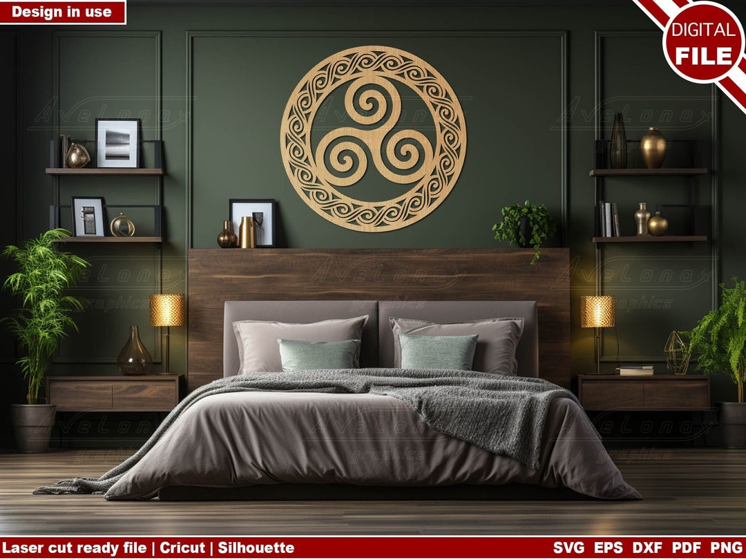 Celtic Laser Cut File Triskelion Svg Celtic Circular Boards - Etsy