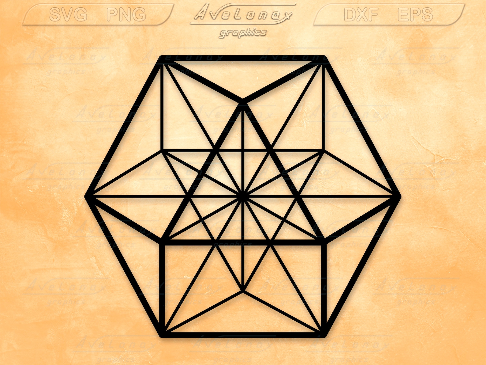 Vector Equilibrium Svg, Equilibrium Grid Cut File, Crystal Grid Laser ...