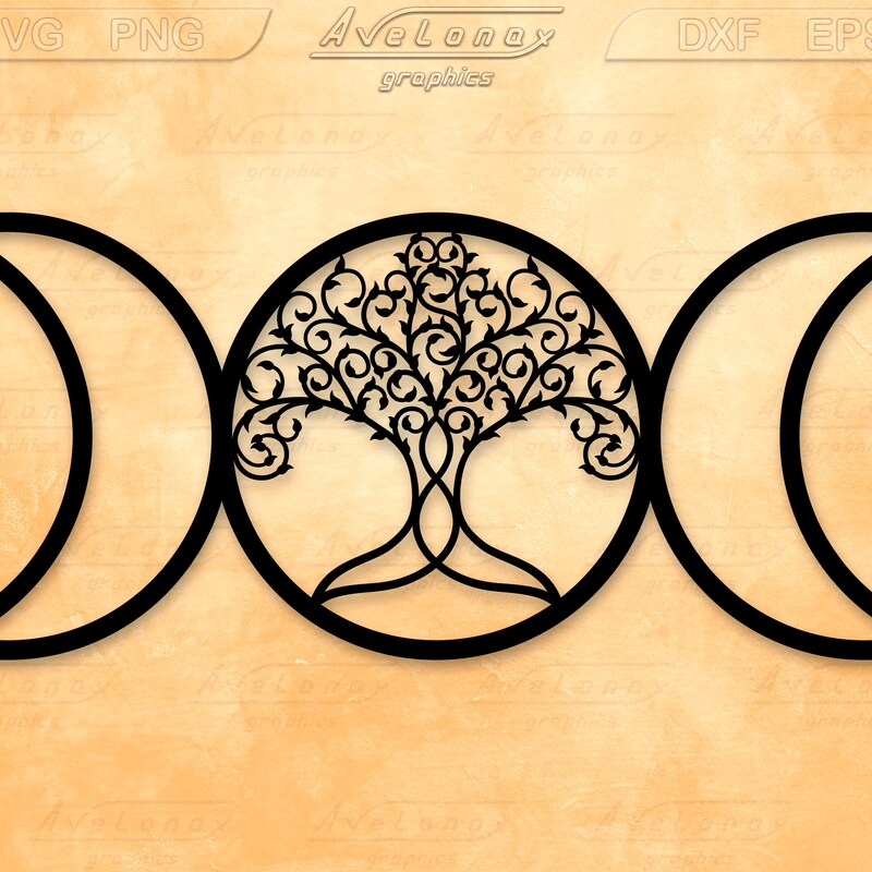 Moon and Tree - Etsy