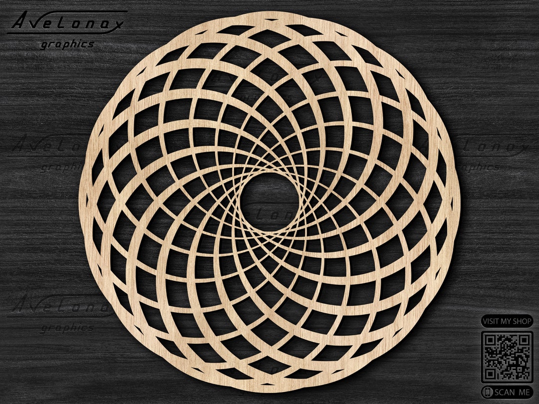 Sacred Geometry Svg, Torus Yantra Svg, Spiral Mandala Laser Cut File ...