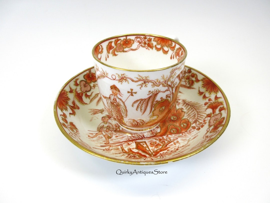 Georgian Circa 1807 Antique Spode Porcelain Cup and Saucer With ...