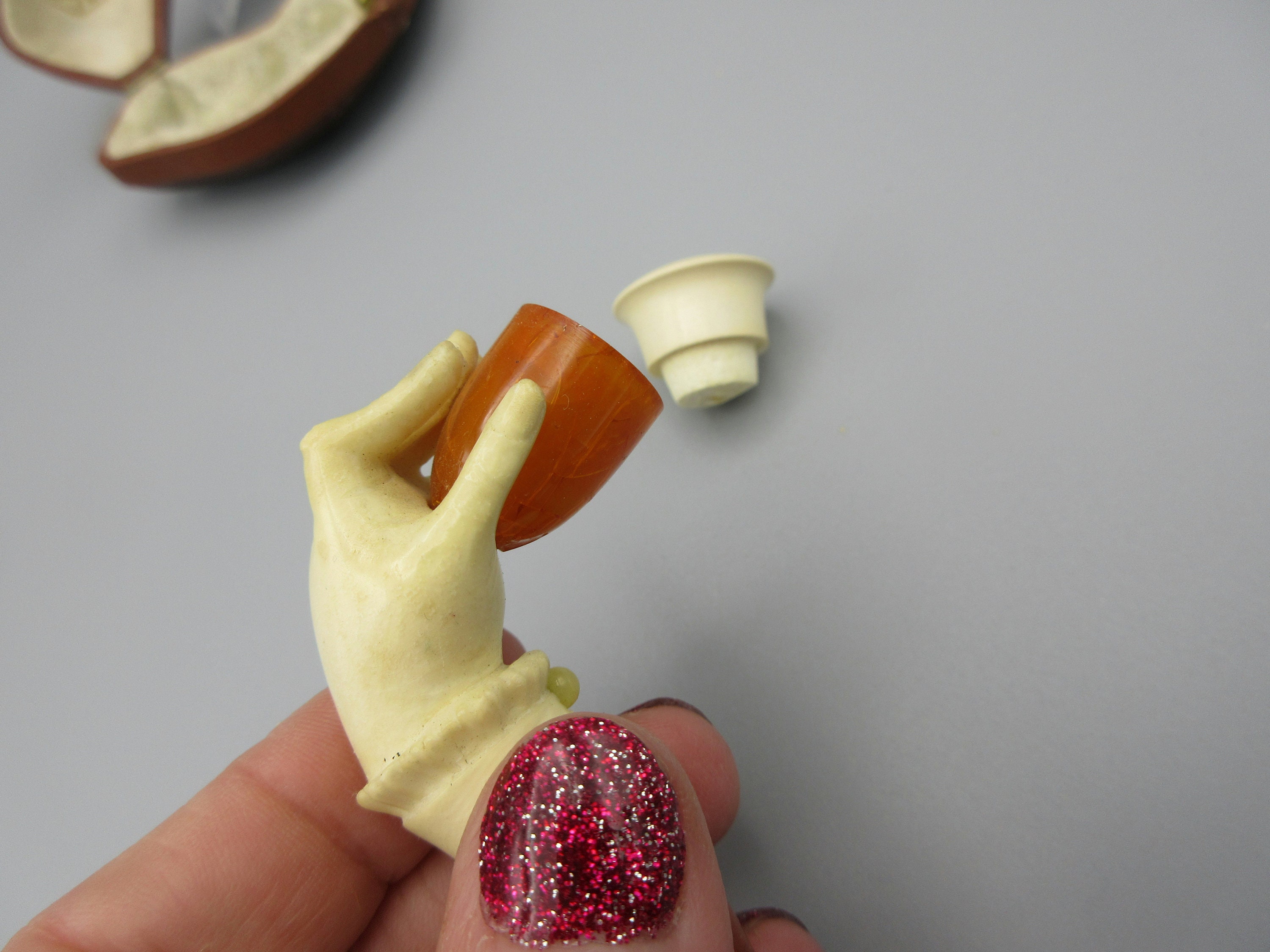 Antique Carved Meerschaum Cheroot Pipe of a Hand Mint Unused | Etsy