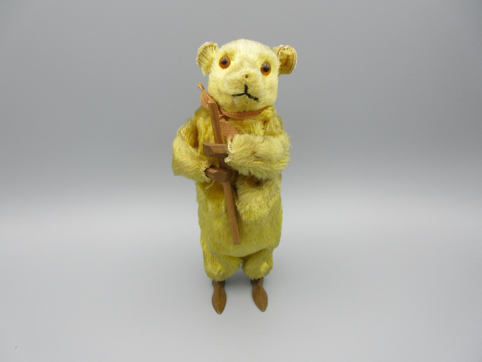 Antique German Clockwork Toy Mohair Dancing Bear With Glass Eyes 7 ...