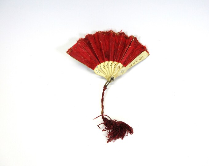 ⱽᴵᴺᵀᴬᴳᴱ 1pc MINIATURE DOLL FAN Vintage Plastic Doll Accessories Hong ...