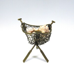 Antique Victorian Brass Nautical Fishing Display Piece for a Desk Oars ...