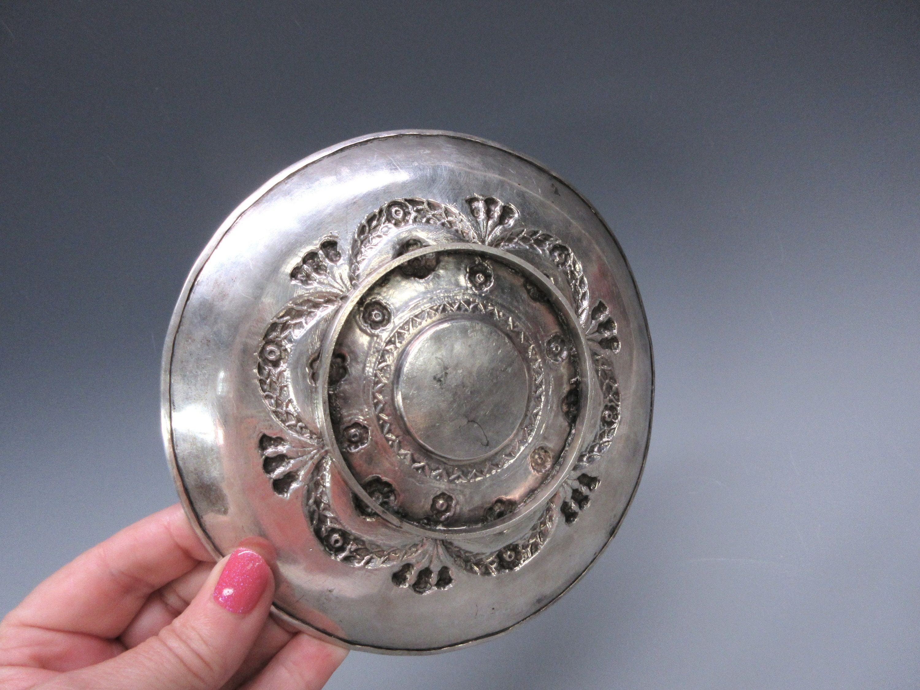 Antique Full Size Fancy Repousse Silver Cup and Saucer Gifted - Etsy