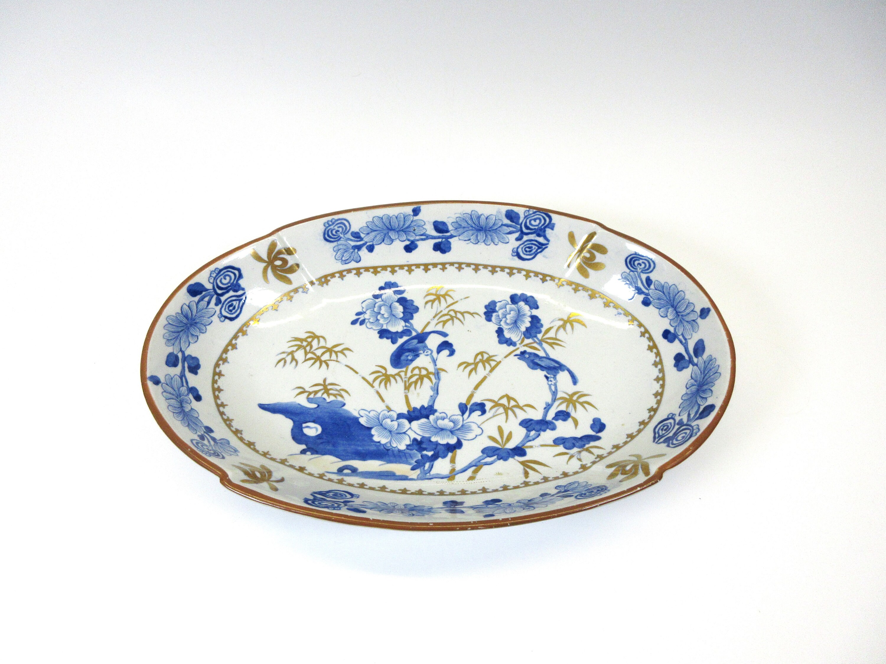 Antique Spode Pottery Blue & White BUDE Pattern No. 2219 Shaped Table ...