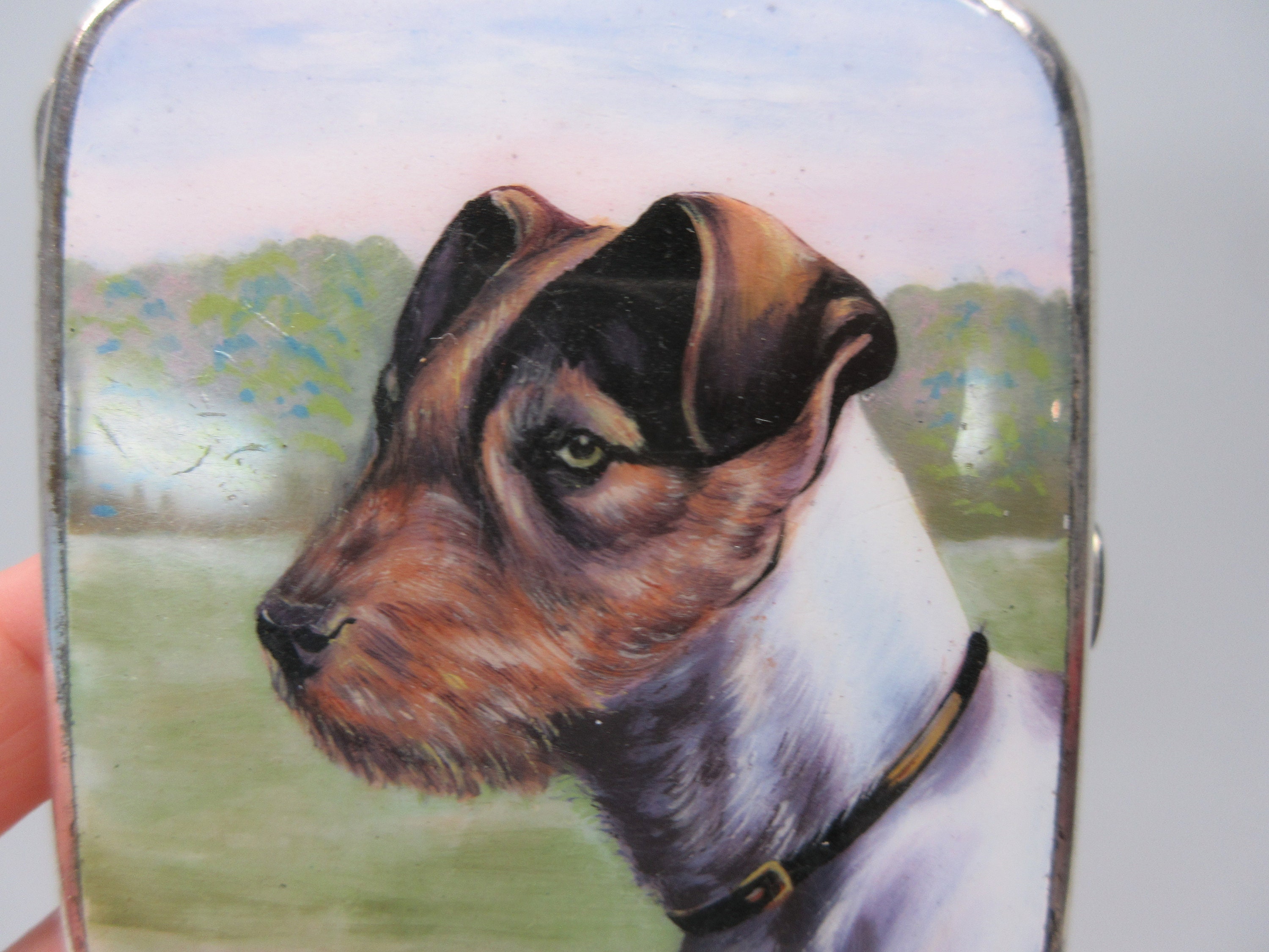 Antique Enameled Jack Russell Terrier Dog Silver Plated - Etsy