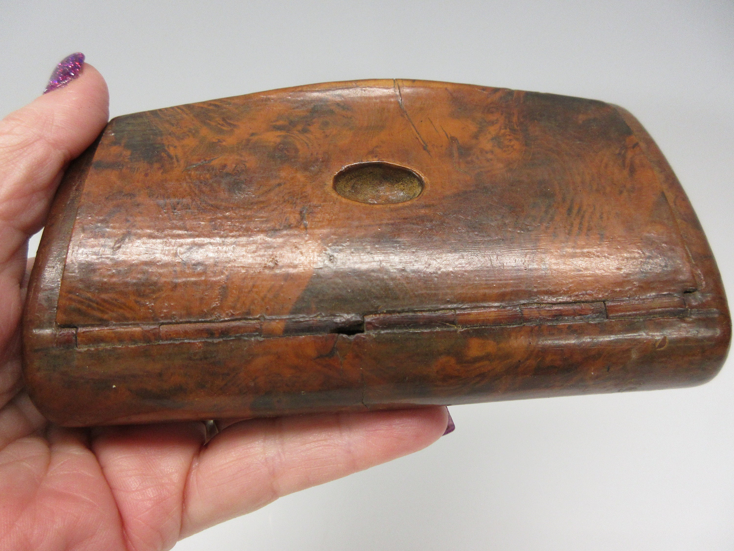Huge Antique Painted Wood Master Snuff Box - Etsy