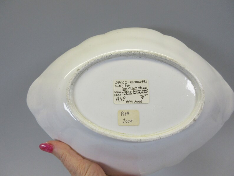 Antique Regency Spode Porcelain Pattern 882 Center Bowl With Fish Scale ...