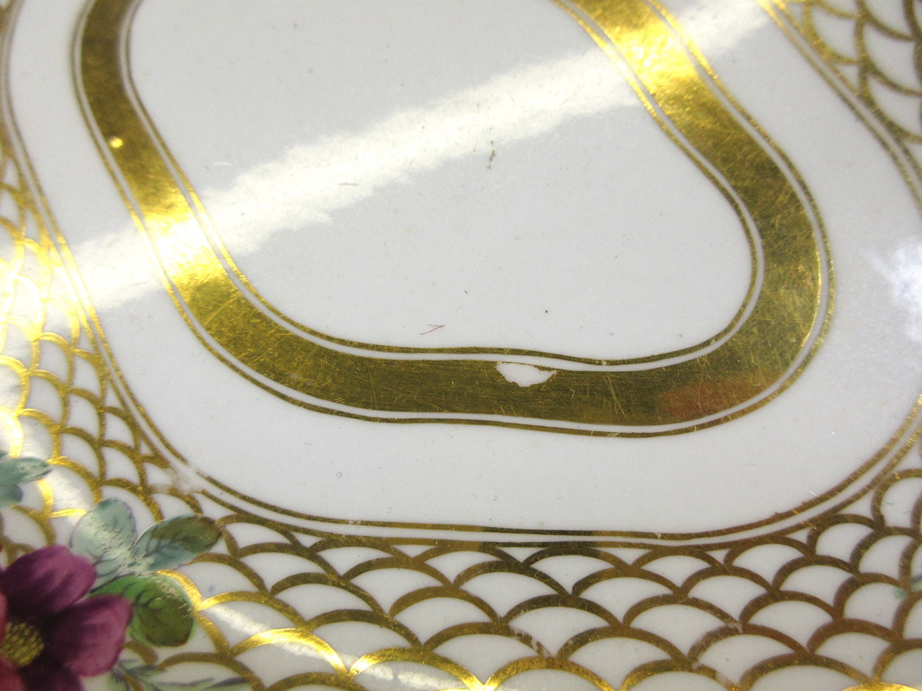 Antique Regency Spode Porcelain Pattern 882 Center Bowl With Fish Scale ...