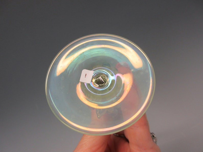 Vintage Venetian Murano Uranium Glass Port Wine or Sherry Stem With ...