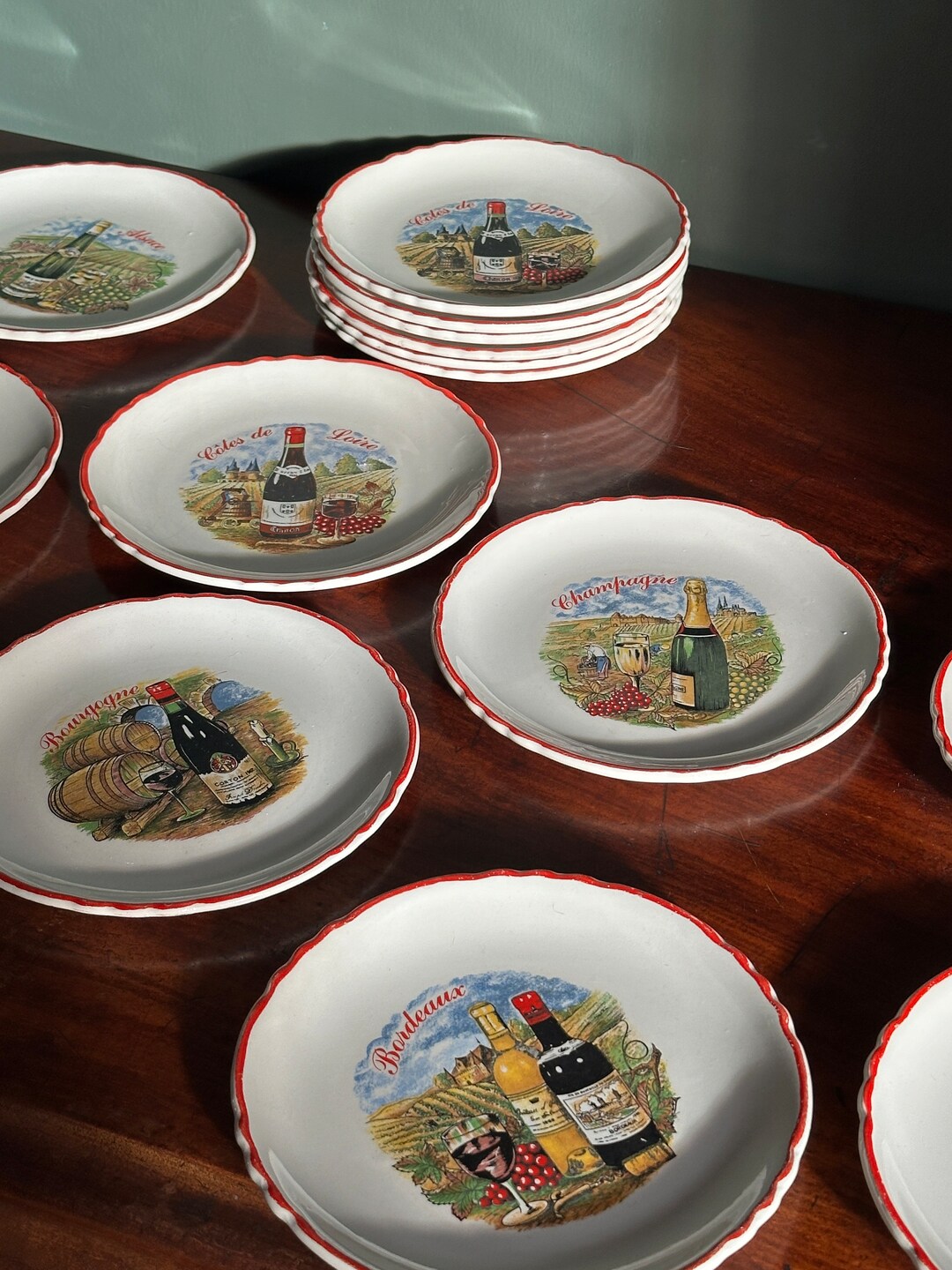 Set of Fourteen French Wine Regions Side Plates - Etsy