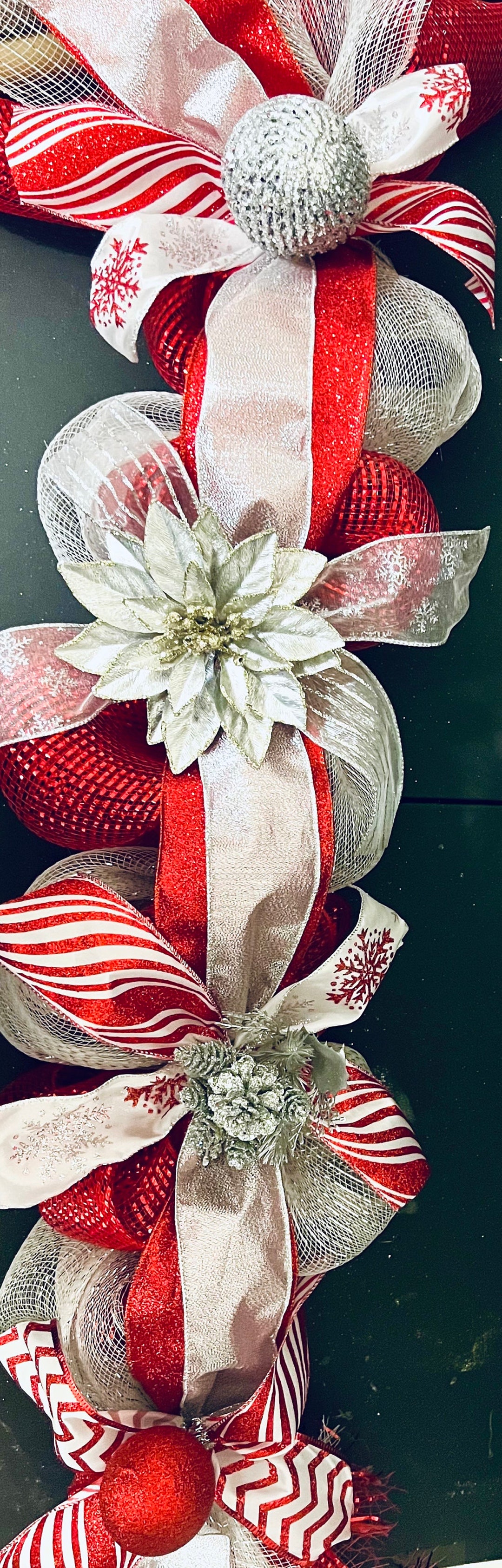 Christmas Garland (deco Mesh) | Peppermint Garland | Candy Garland ...