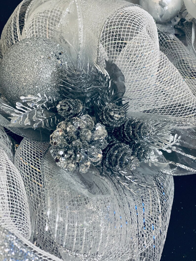 Sliver and White Garland | Bling Garland | Christmas Sliver & White ...