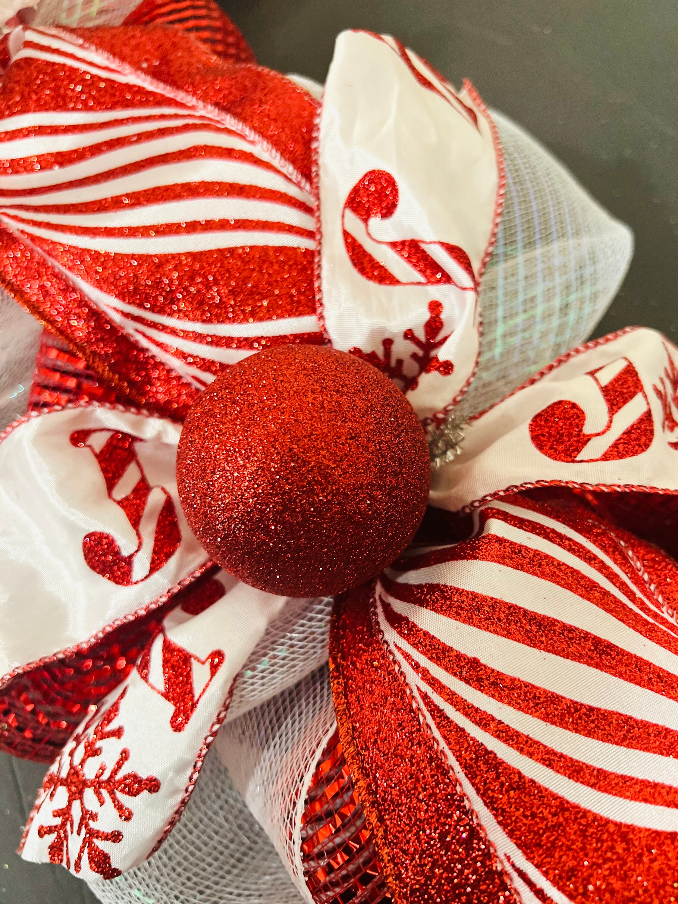 Christmas Garland (deco Mesh) | Peppermint Garland | Candy Garland ...