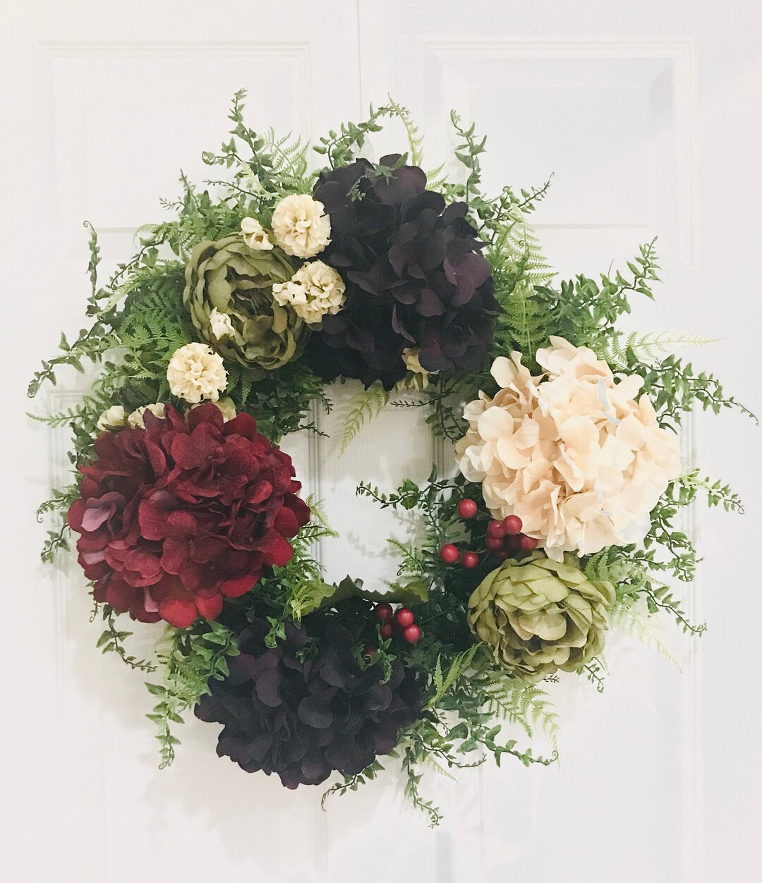 16in' Fall Color Greenery Wreath - Etsy