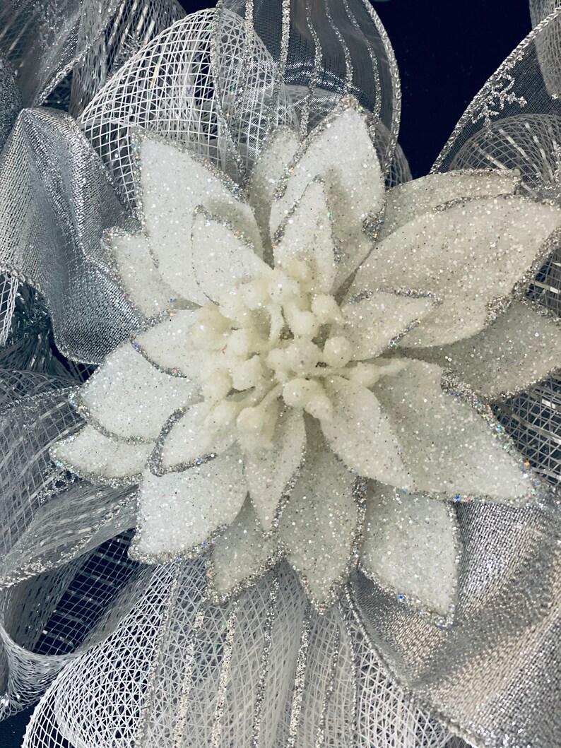 Sliver and White Garland | Bling Garland | Christmas Sliver & White ...