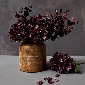 Rustic Clay Vase With Stripe Detail Natural Earthy Brown Painted Wood ...