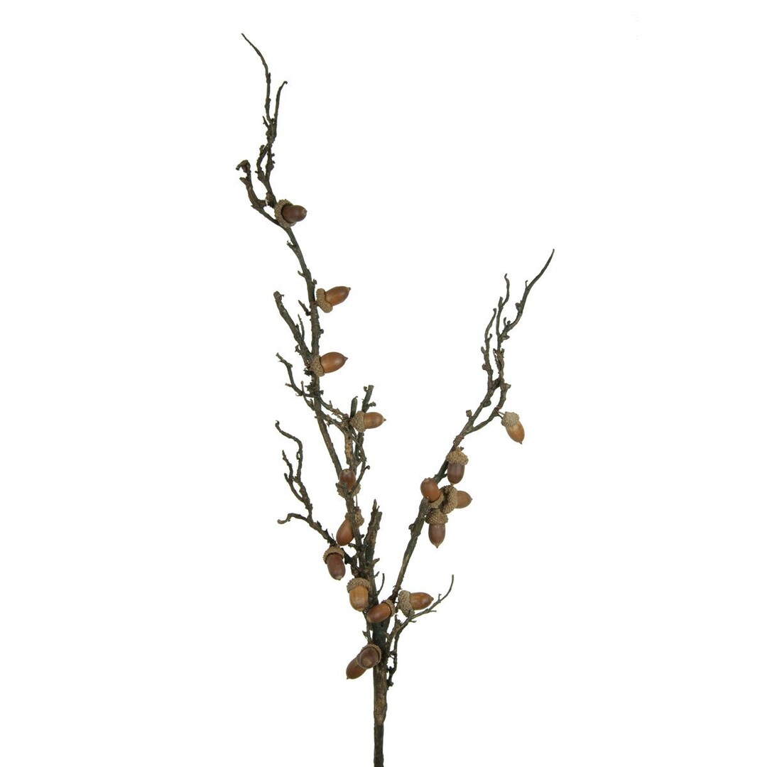 Faux Acorn Branch Autumn Decor Artificial Winter Acorn Tall Stem 114cm ...