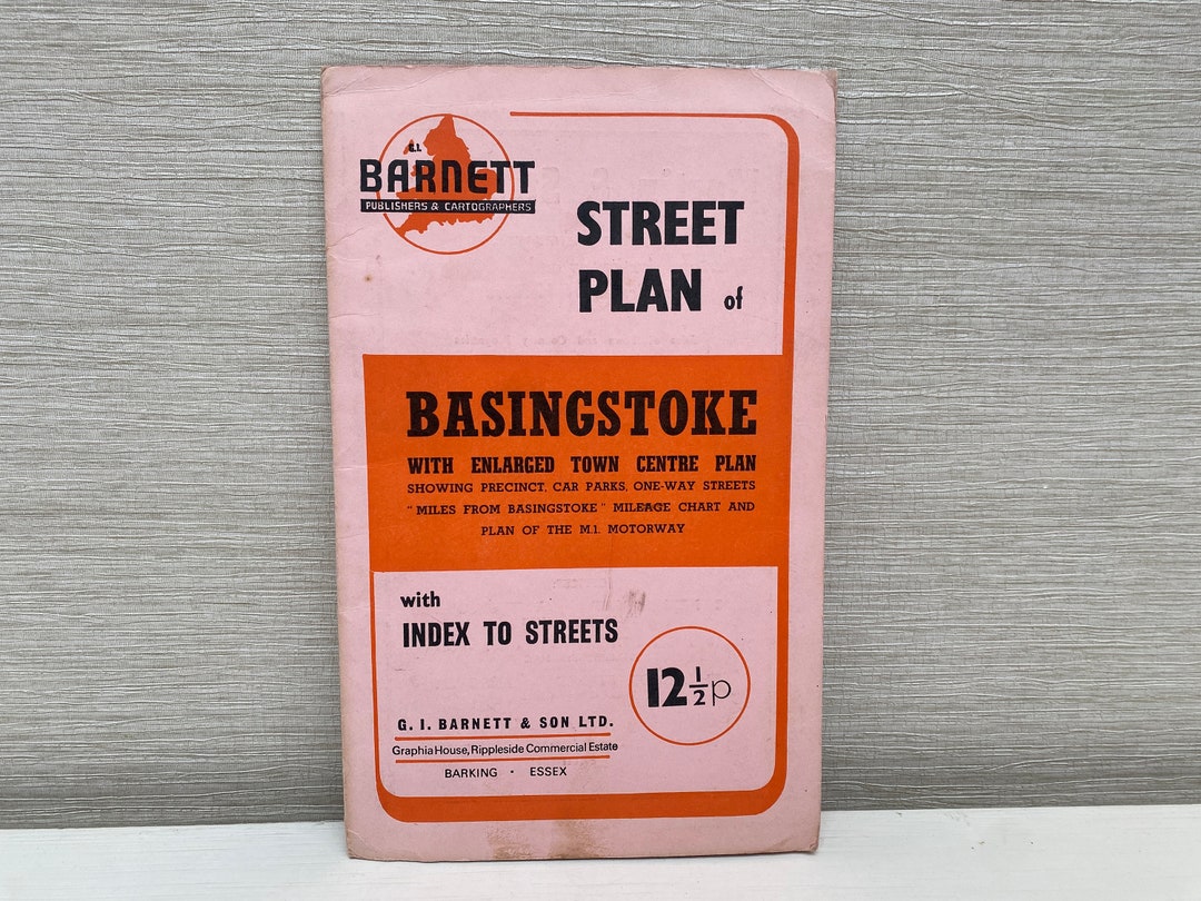 Vintage Barnett's Street Plan & Map Basingstoke C1970s - Etsy