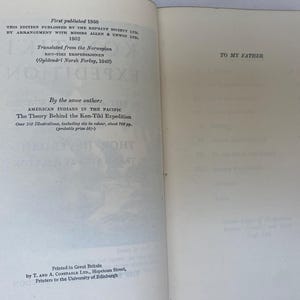 The Kon Tiki Expedition by Raft Across the South Seas by Thor Heyerdahl ...