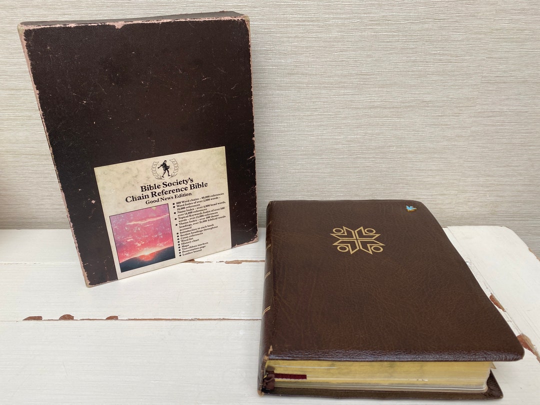 Bible Society Chain Reference Bible Good News Edition 1985 Leather ...