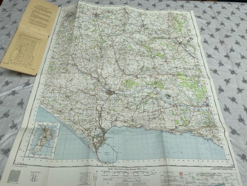 Vintage Ordnance Survey Map Dorchester Sheet 178 Published 1960 - One ...
