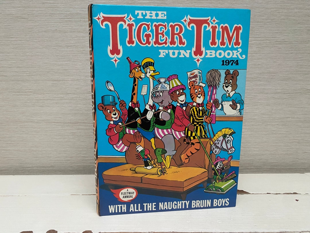 The Tiger Tim Fun Book 1974 Vintage Children's Fleetway Hardback Annual ...