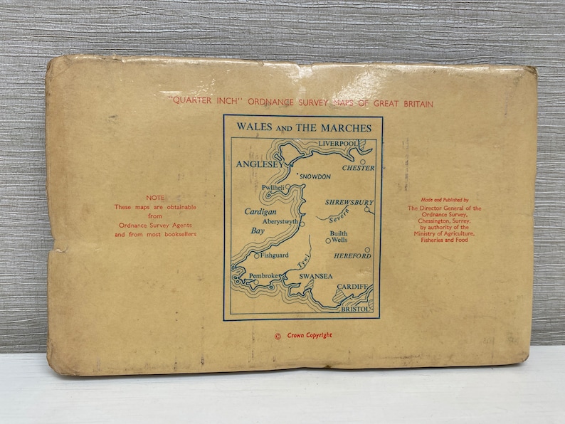 Wales and the Marches Quarter Inch Map : Ordnance Survey C1960s - Etsy