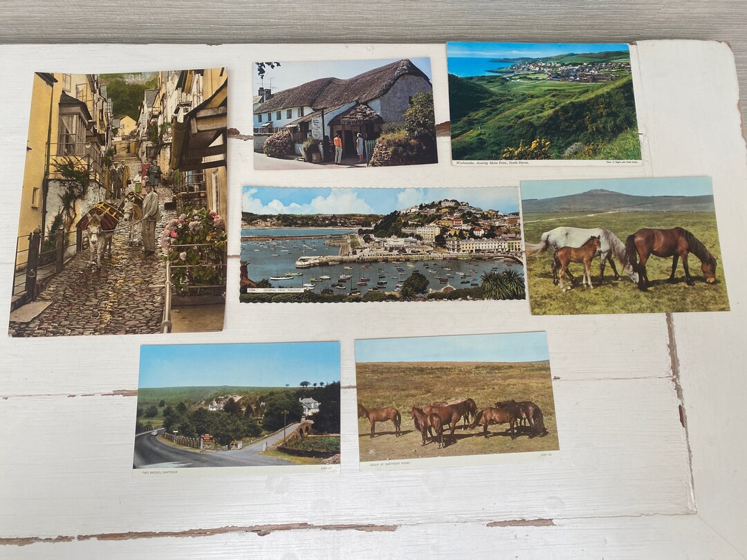 1950/ 60 S Postcards of Devon X 7 - Etsy