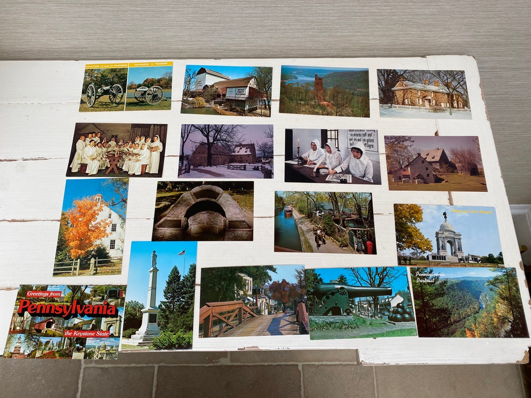 1980s Vintage Postcards Pennsylvania USA - Selection of 17 - Etsy