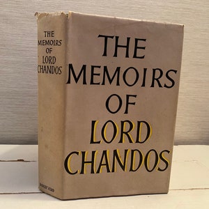 The Memoirs of Lord Chandos 1962 Vintage Hardback Book - Etsy