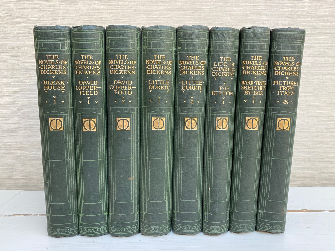 The Novels of Charles Dickens Antique Hardback Books Caxton - Etsy UK