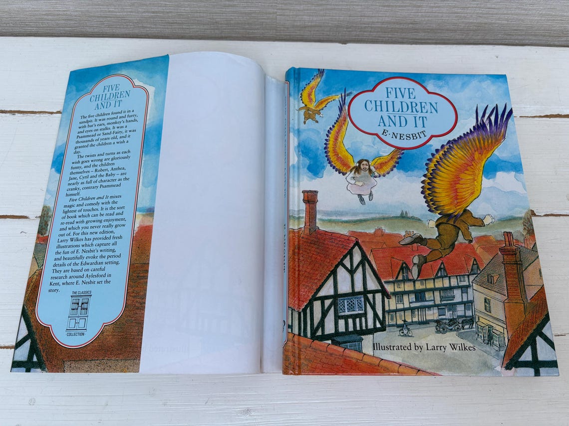 Five Children and It by E Nesbit 1990 Hardback Vintage Book Illustrated ...
