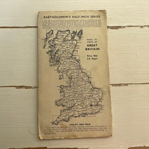 Vintage Bartholomews Map Exmoor Half Inch Contoured Sheet 3 Mid Century ...