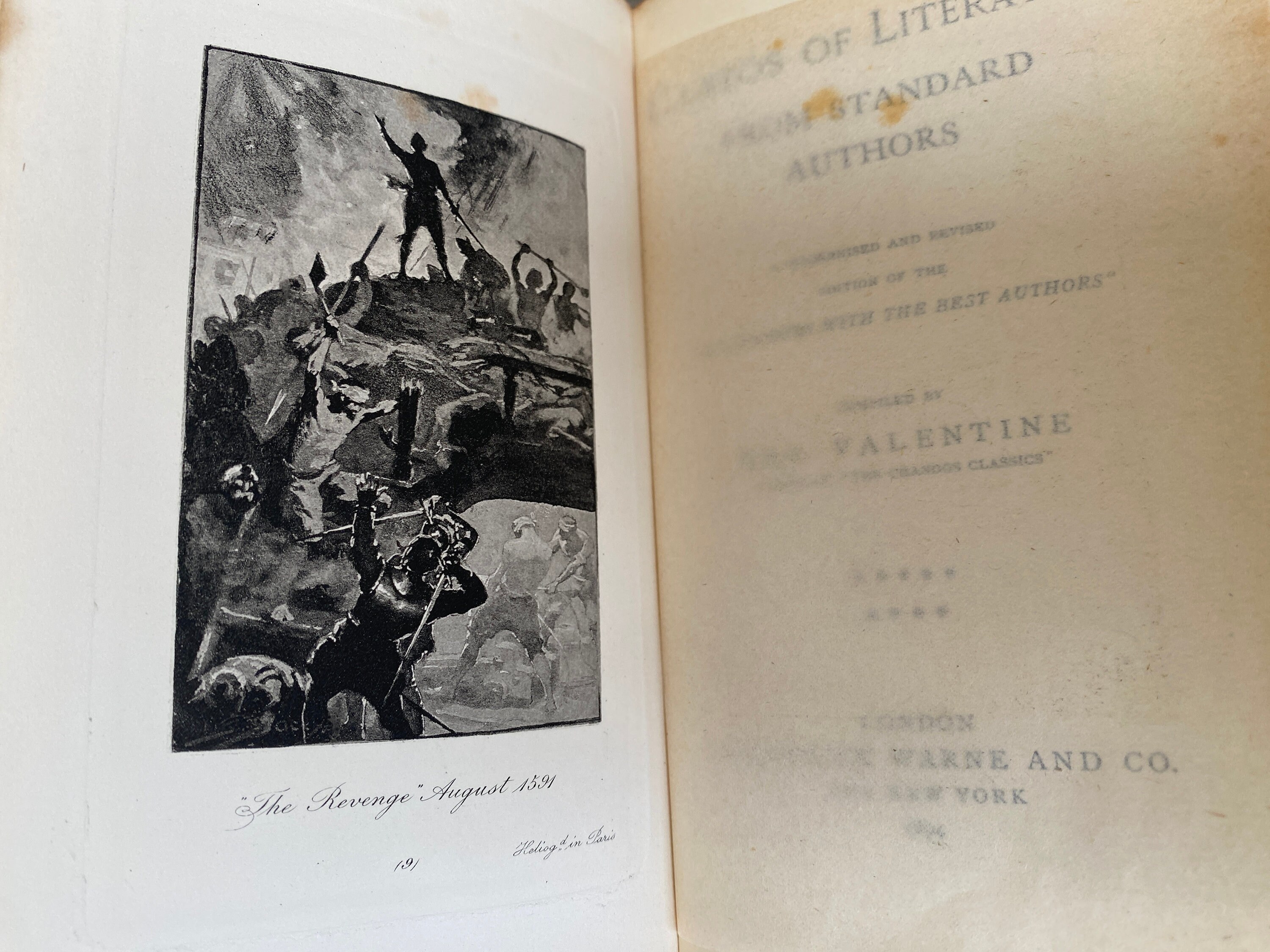 Cameos of Literature From Standard Authors -mrs. Valentine 1894 Antique ...