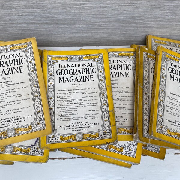 National Geographic Magazines - Etsy