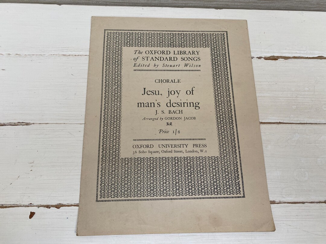 The Oxford Library of Standard Songs by Steuart Wilson - Jesu Joy of ...