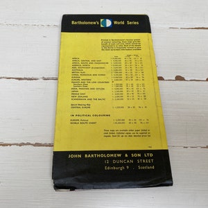 Bartholomew Paper Folded Map of Central & East Africa Vintage 1963 - Etsy