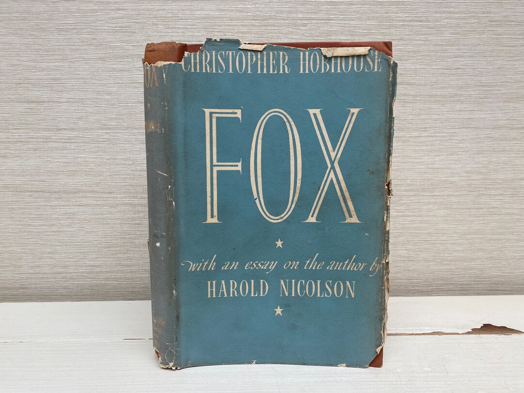 Fox by Christopher Hobhouse 1948 Vintage Hardback Book - Etsy