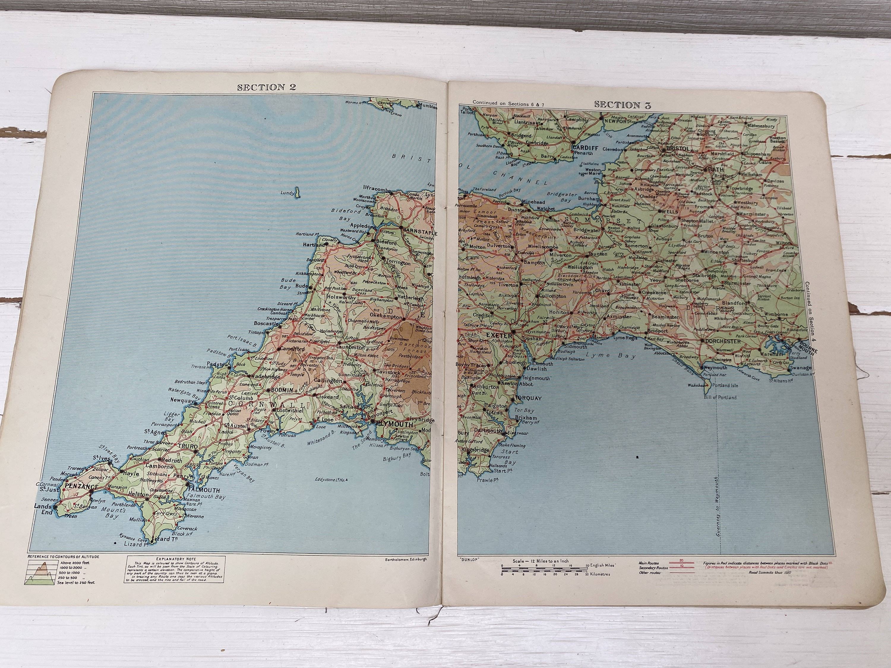 The Dunlop Touring Maps of the British Isles Ed J Burrow & Co. Ltd ...