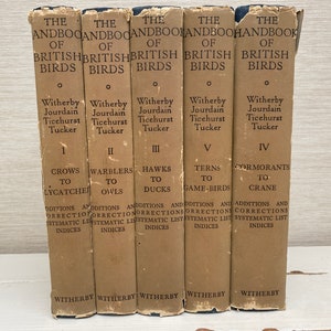 The Handbook of British Birds in 5 Volumes by H.F Witherby 1948 Vintage ...