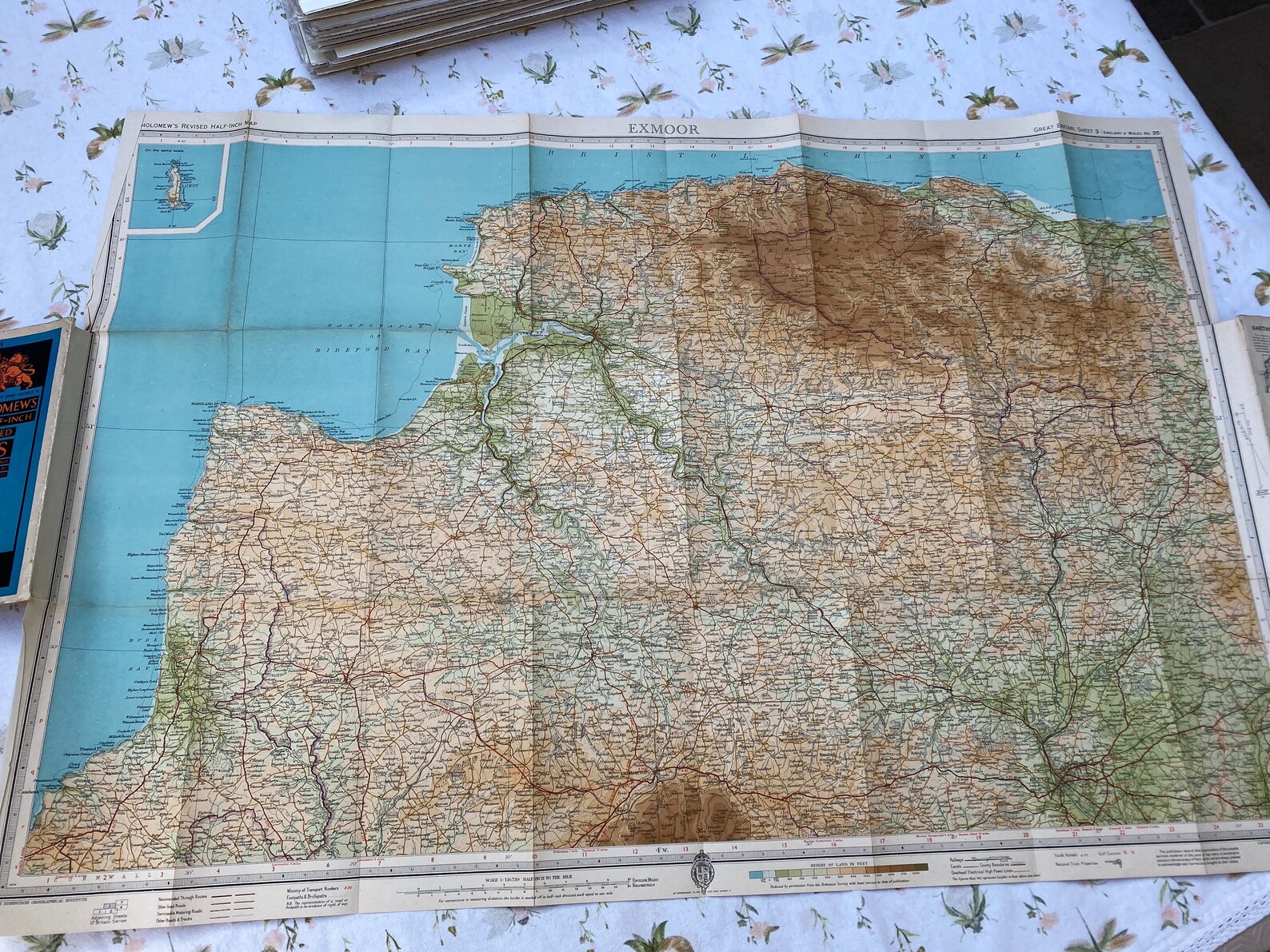 Vintage Bartholomews Map Exmoor Half Inch Contoured Sheet - Etsy UK