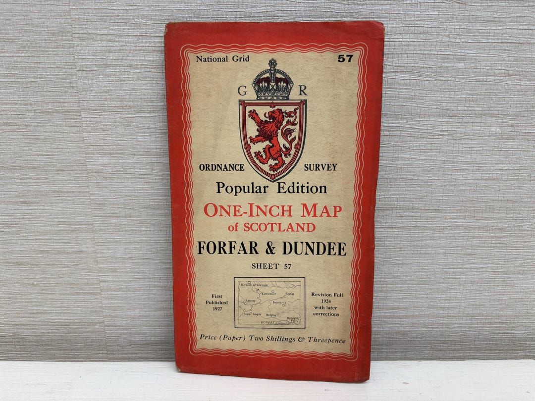 Vintage Ordnance Survey Paper Map Forfar & Dundee Sheet 57 Published ...