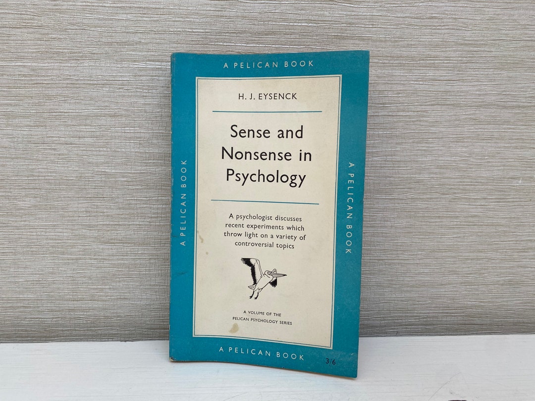 Sense and Nonsense in Psychology- 1957 Pelican Paperback - Etsy