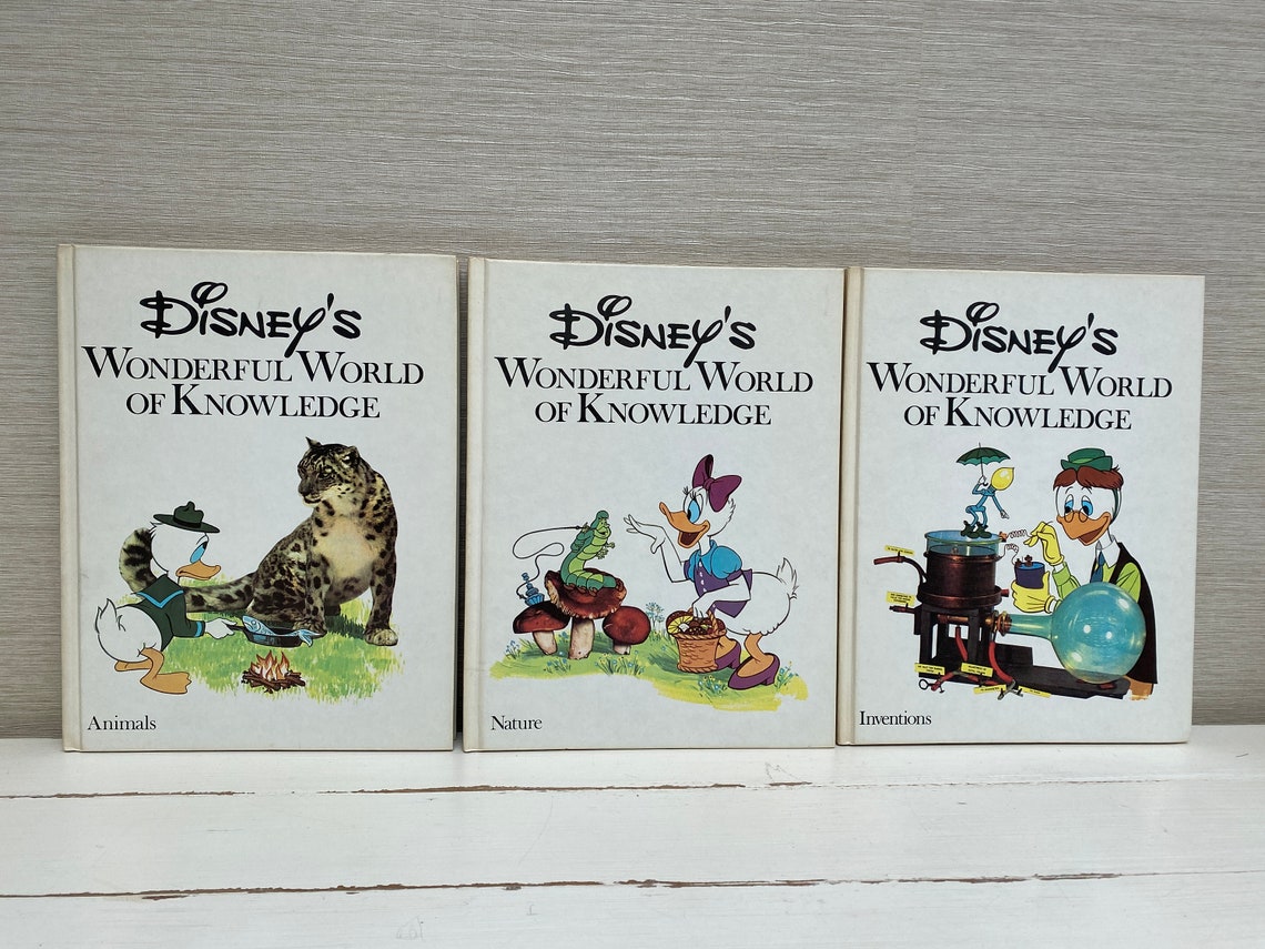 Disney's Wonderful World of Knowledge Vintage 1970s Hardback Books ...