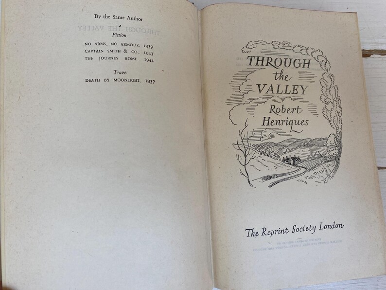 Through the Valley by Robert Henriques 1951 Vintage Hardback Book- the ...